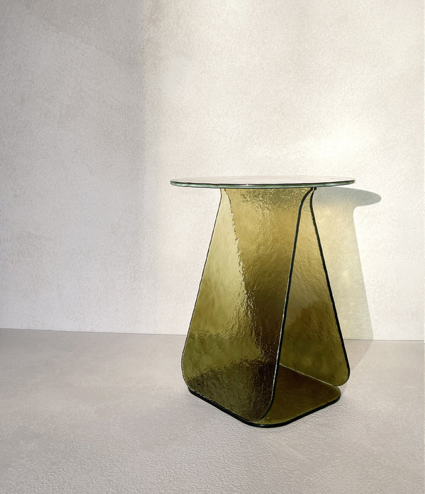 Table d'appoint en verre vert - YOUMY – Mademoiselle Jo