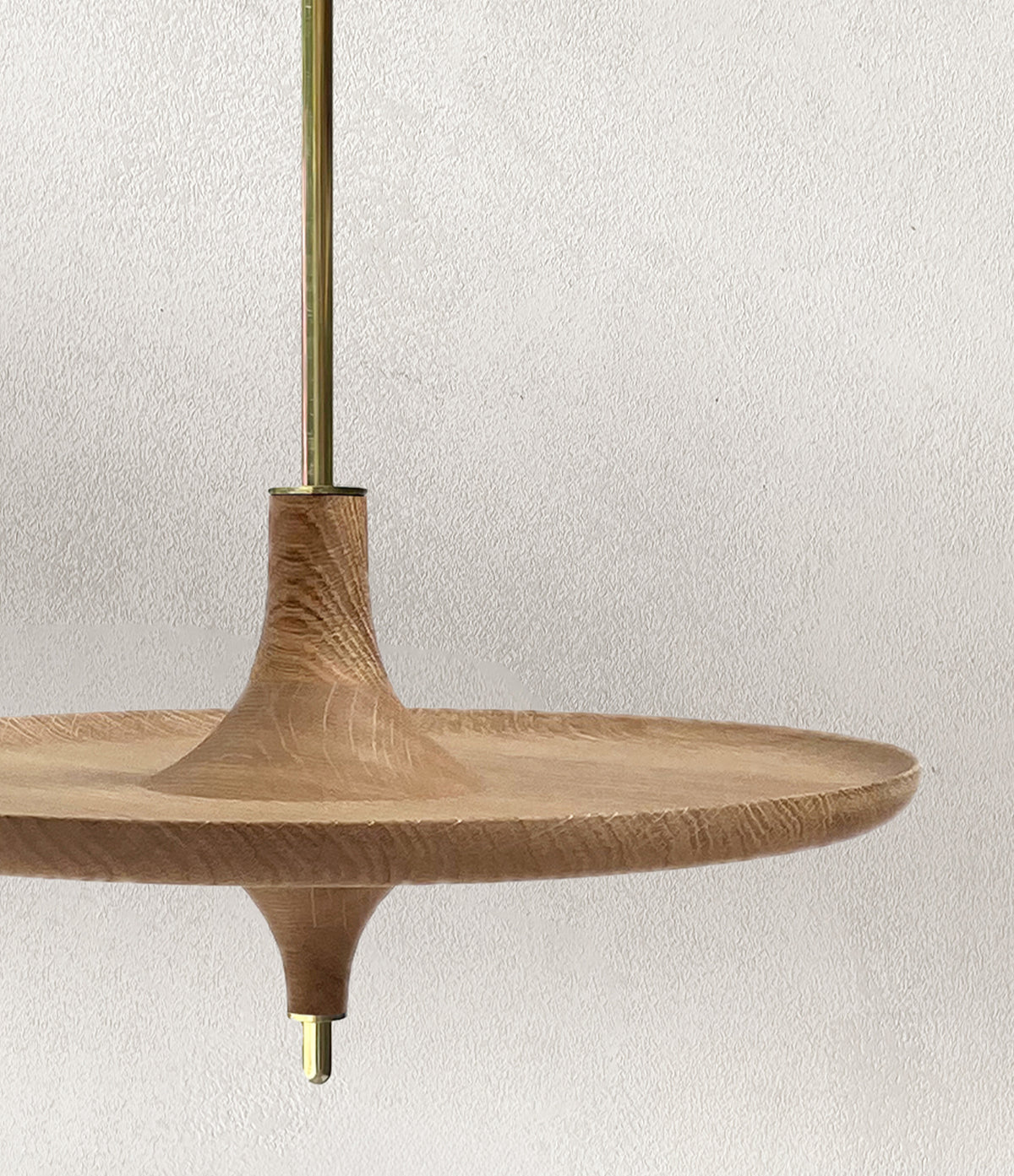 Oak hanging table standard brass rod - TOUPY | Mademoiselle Jo